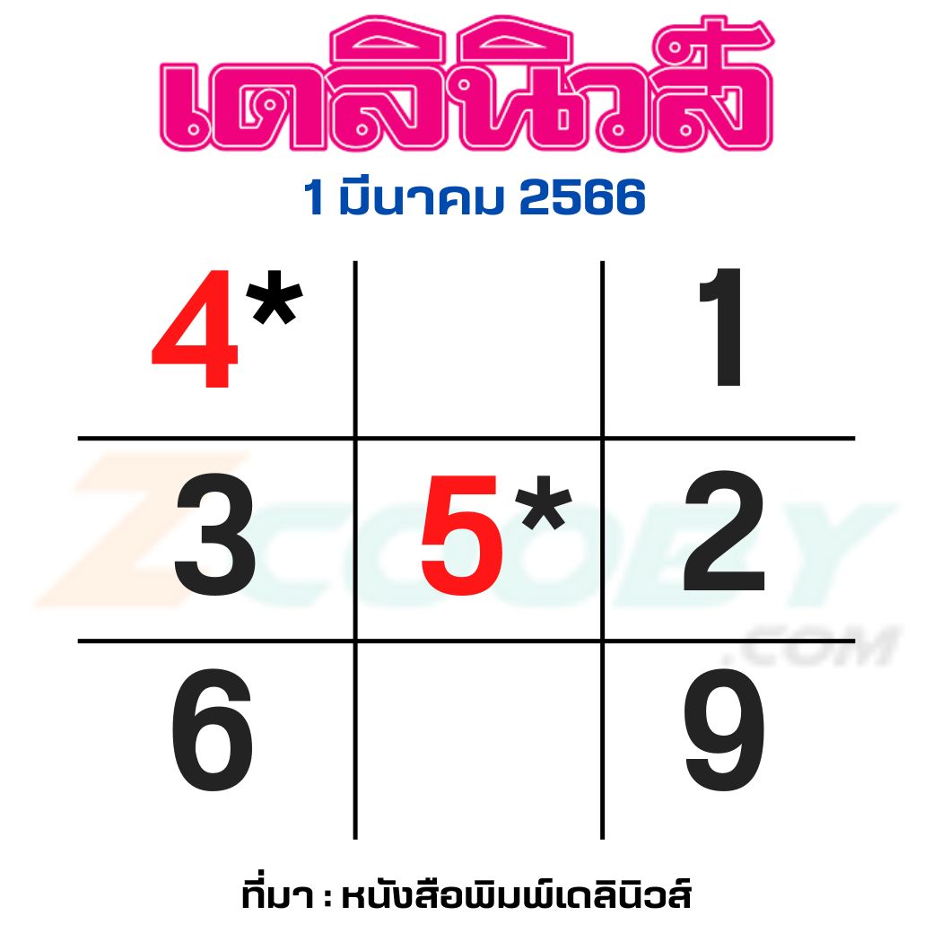 เลขเด็ด 1 3 66 เลขเด็ดงวด 1 มีนาคม 2566 - Zcooby.com